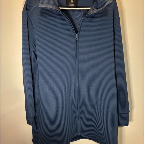 MPG | Jackets & Coats | Mpg Blue Ribbed Jacket | Poshmark